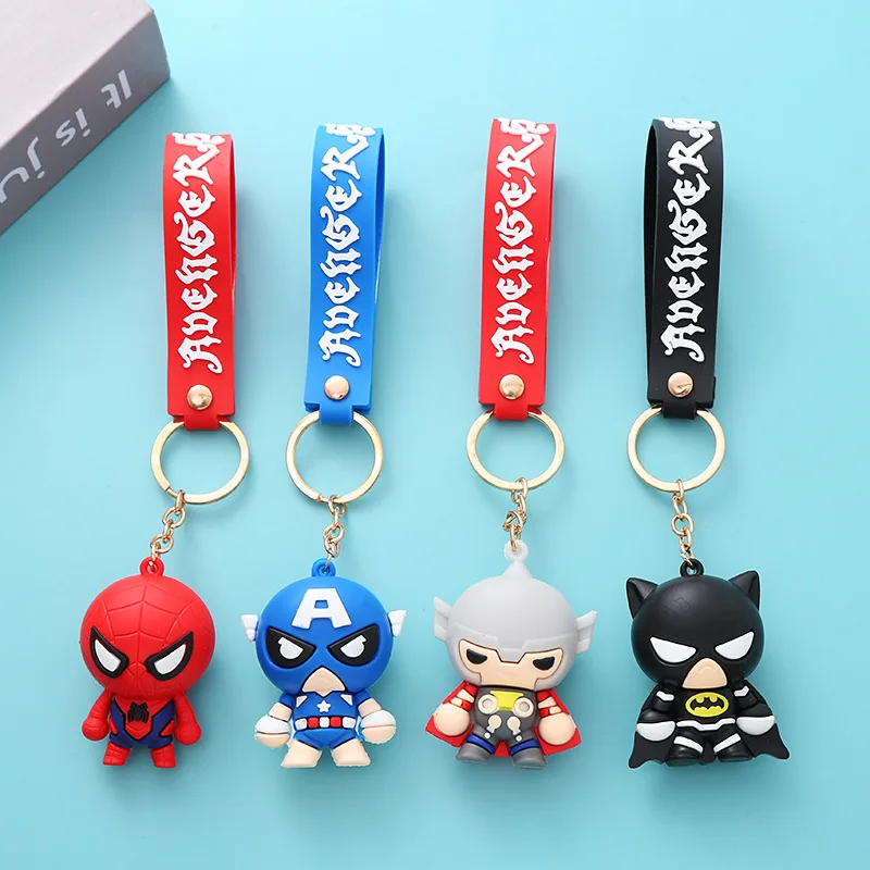 Marvel Keychain Cool Cartoon Spider Man Captain America Iron Man ...