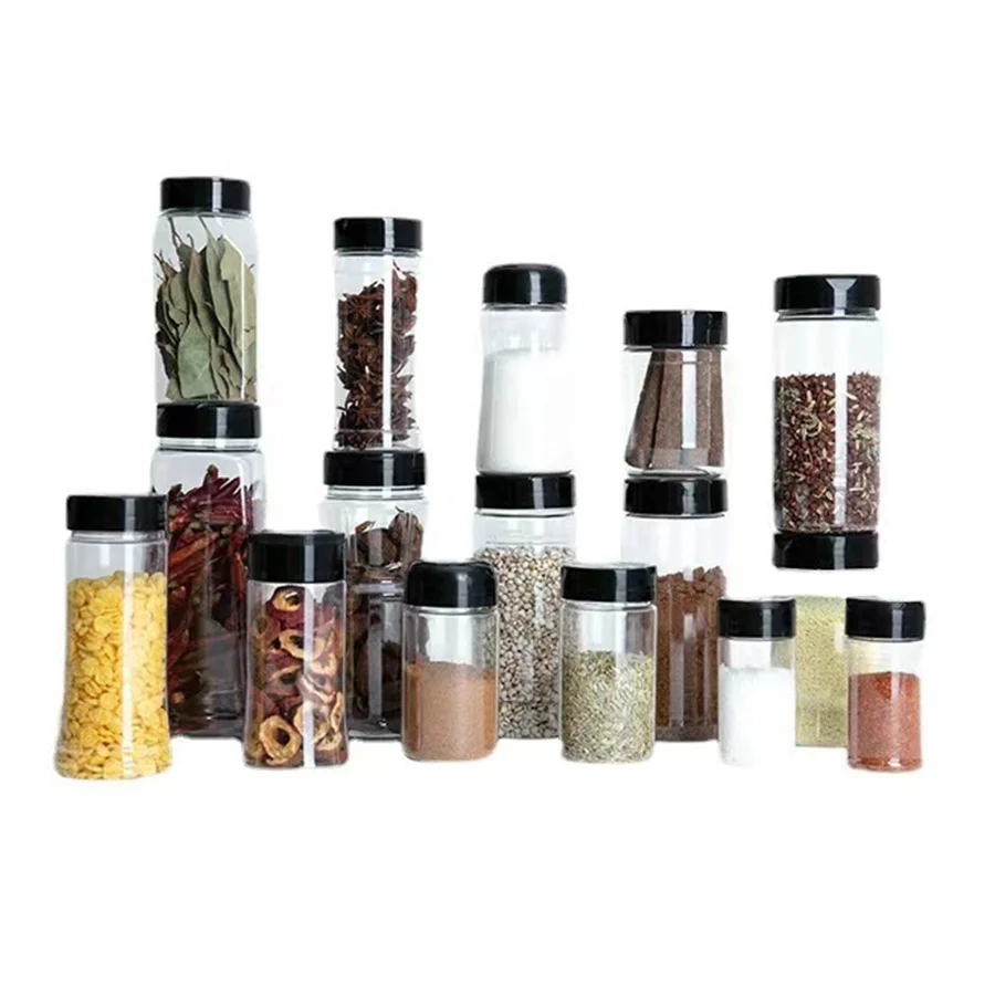 Custom Food Grade Pet Spice Jars Herb Spice Tools Plastic Salt Shaker ...