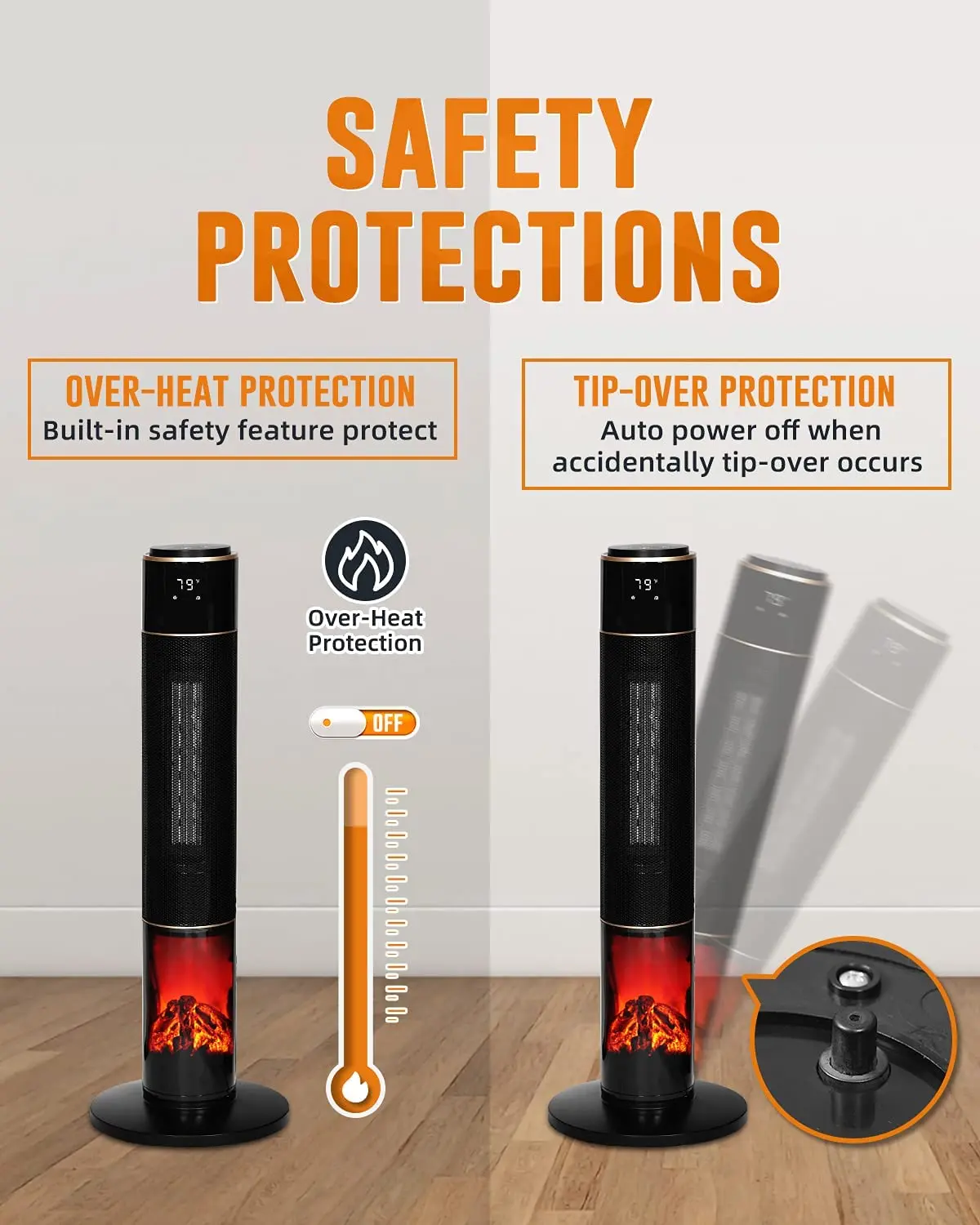 Konwin KPT-1606F Space Tower Heater - Efficient Heating