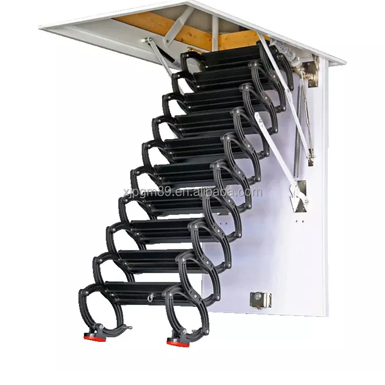 Automatic Electric Telescopic Folded Ladder Stairs - Buy Remote ...