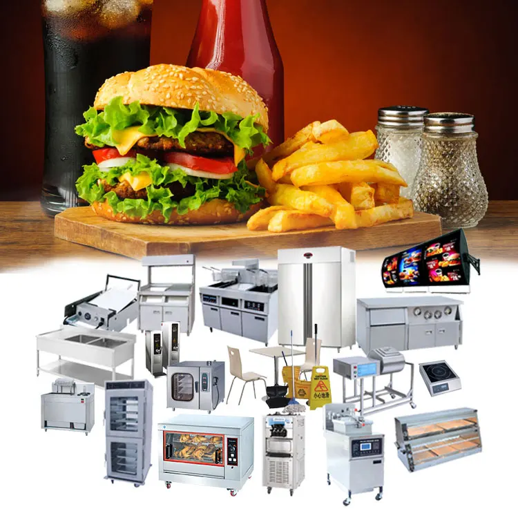 Industrial Hotel Fast Food Restaurant Commercial Kitchen Equipment