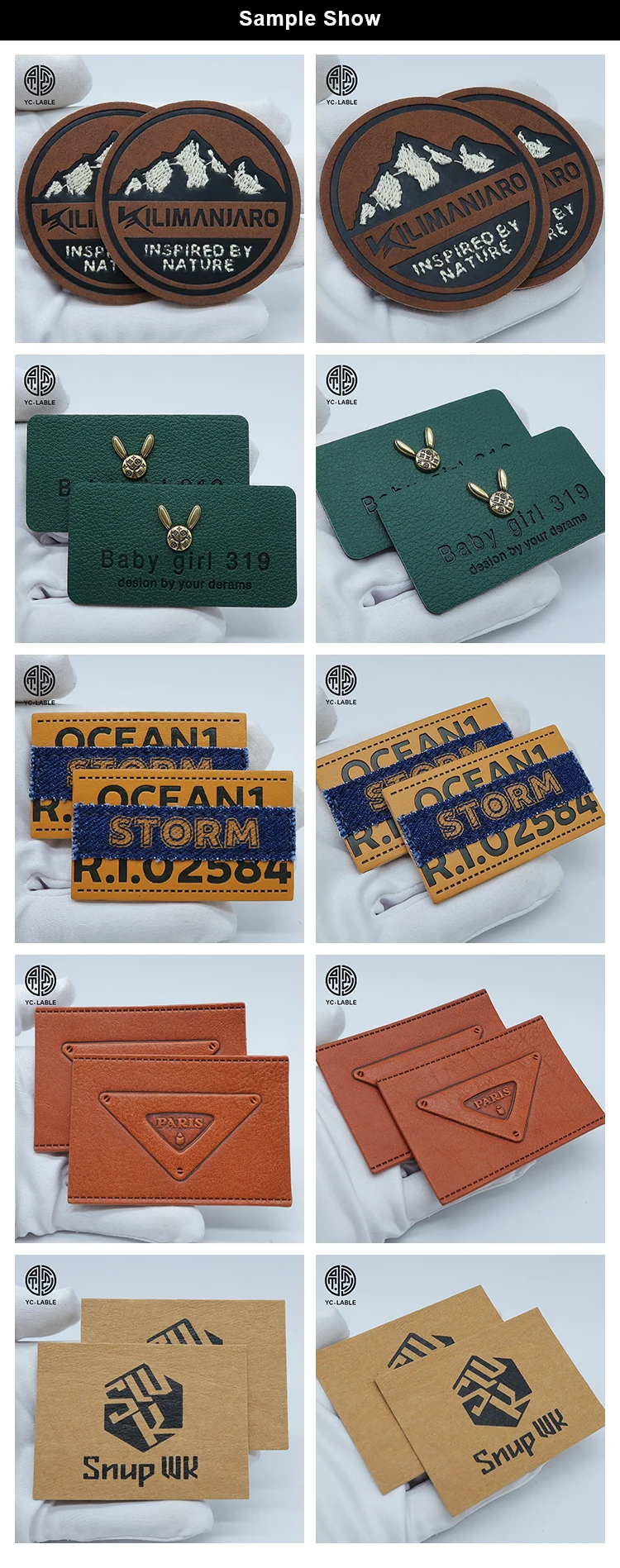 Oem Custom Luxury Leather Patch 3d Embossed Leather Patch Ladies Bag ...