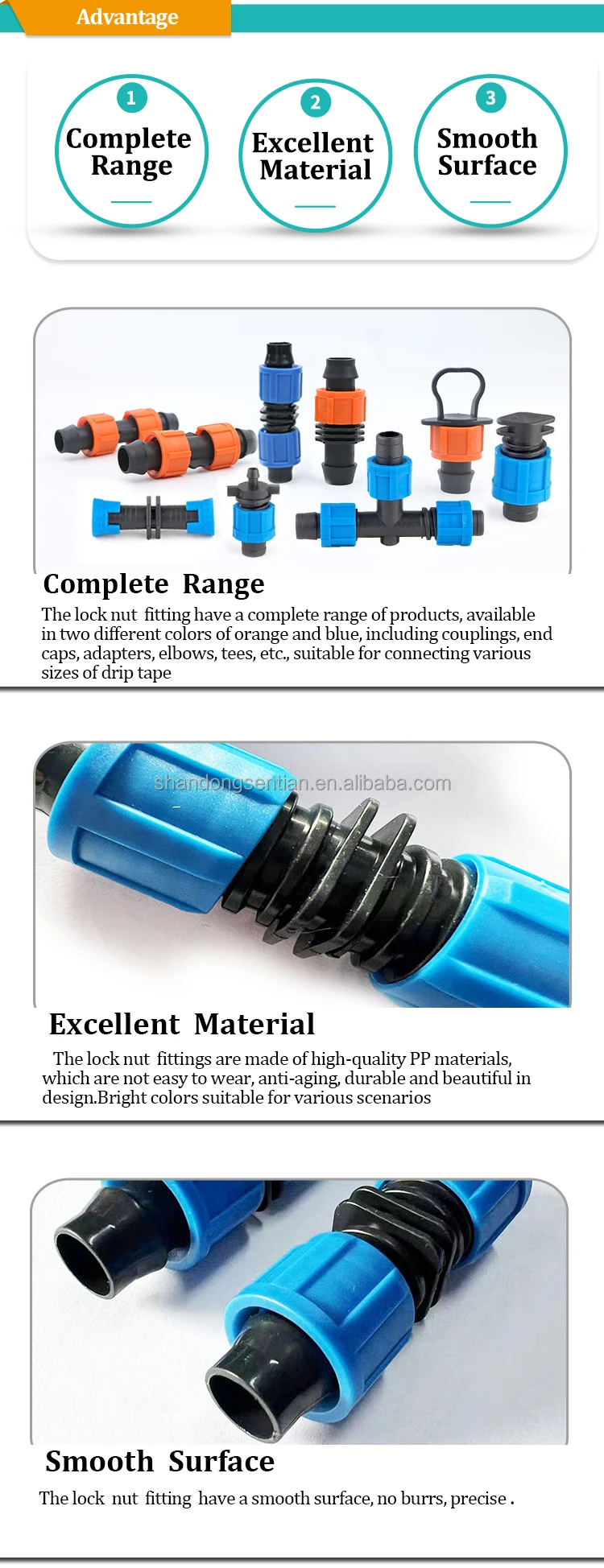 Agricultural Drip Irrigation Drip Tape Lock Quick Connector pp Plastic ...