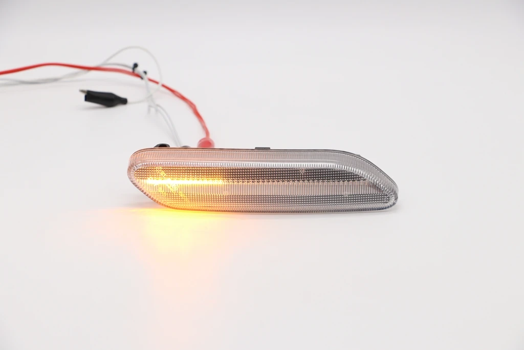 Sequential/dynamic Clear Led Side Indicator Repeaters Turn Signal Light ...