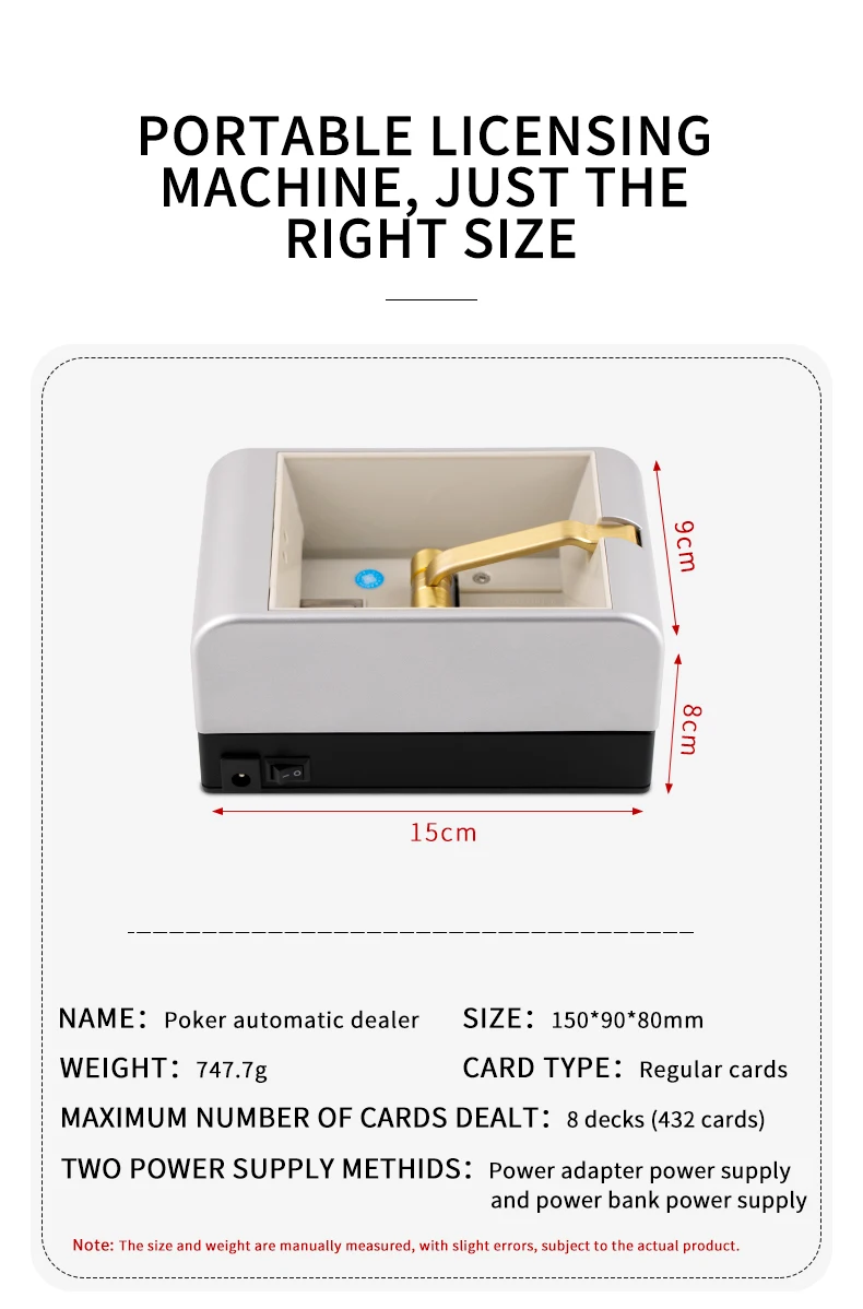 Electric Card Dealer - YH 8 Decks Automatic Playing Card Machine