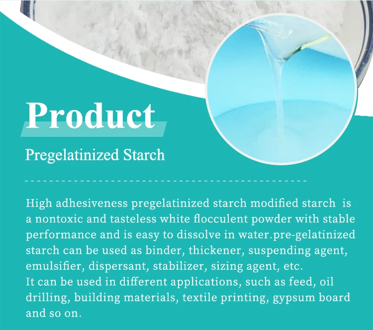 Pregelatinized Corn Starch Tapioca Modified Starch For Wall Paper ...