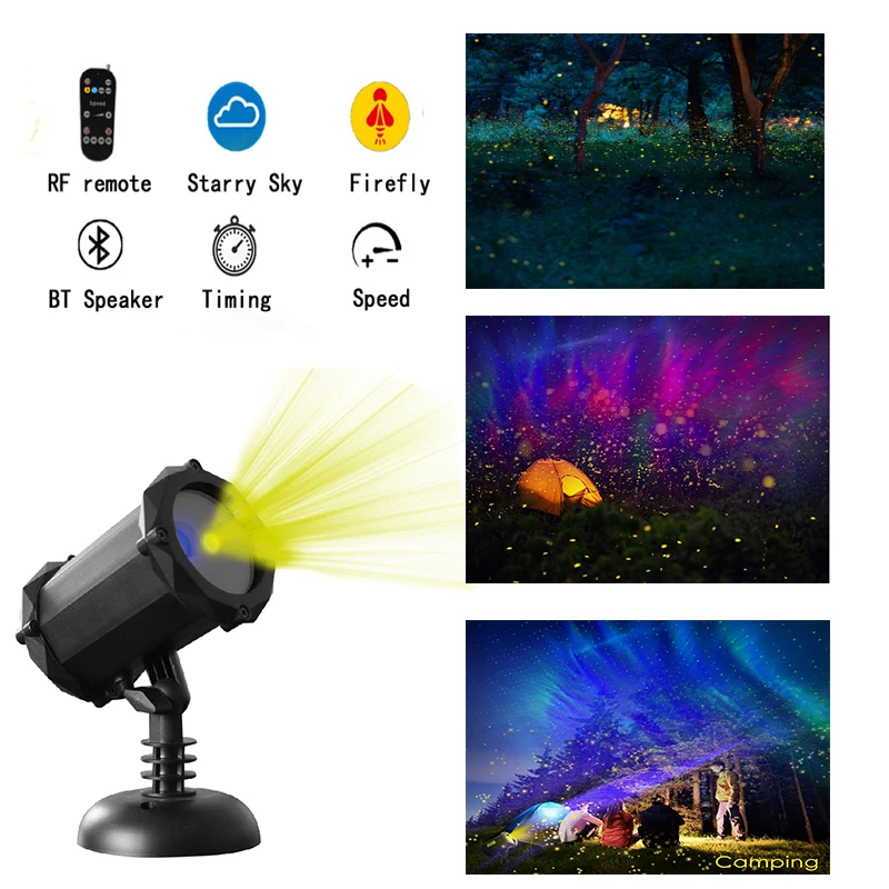 2025 Top Firefly LED Background Light Aurora Colorful Star Projector ...
