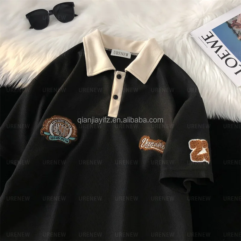 Custom Embroidery Logo White Black Golf Design Vintage Heavyweight ...