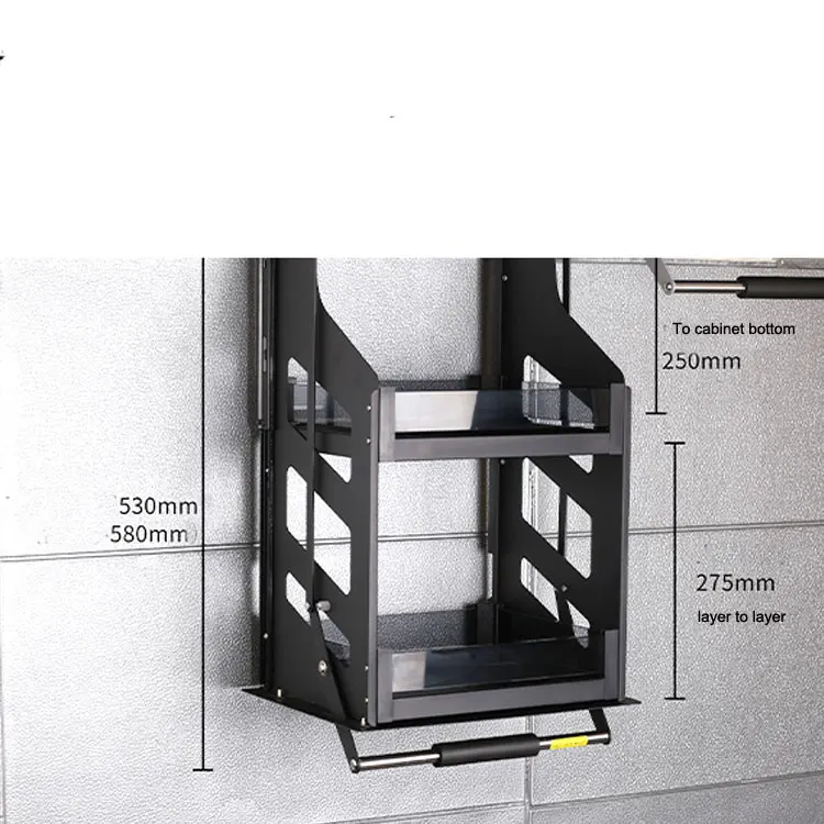 Pull Down Storage Organizer - Kitchen Accessories with Vertical ...