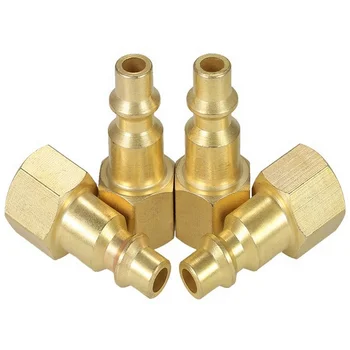 1/4" Npt Female Thread Usa Industrial Milton Type Brass Quick Coupler ...