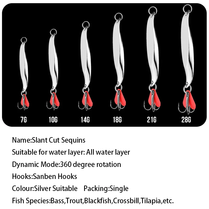 Km Metal Spinner Spoon Fishing Spoon Baits Metal Fishing Lures Hard ...