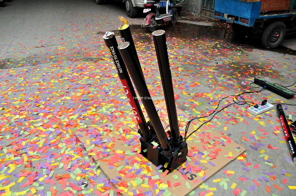 120w 4 Heads Electronic Confetti Launcher Machine With Dmx Control For ...