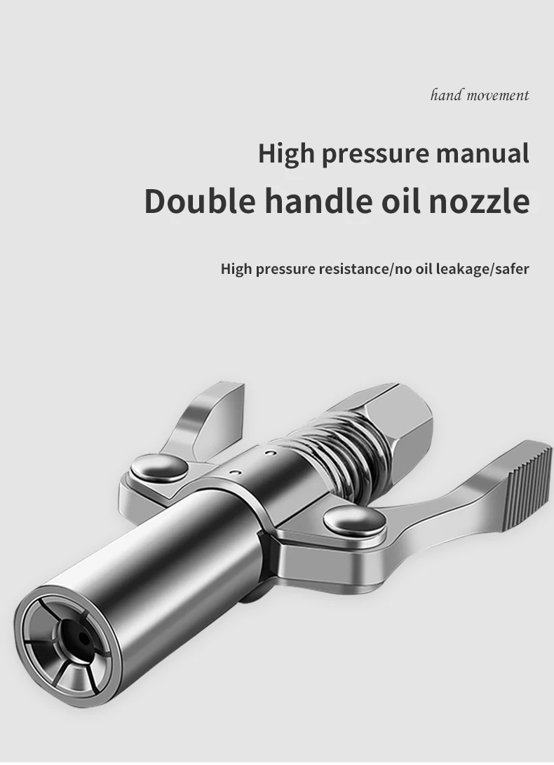 Quick Release Spring Loaded Grease Gun Coupler - 10000psi