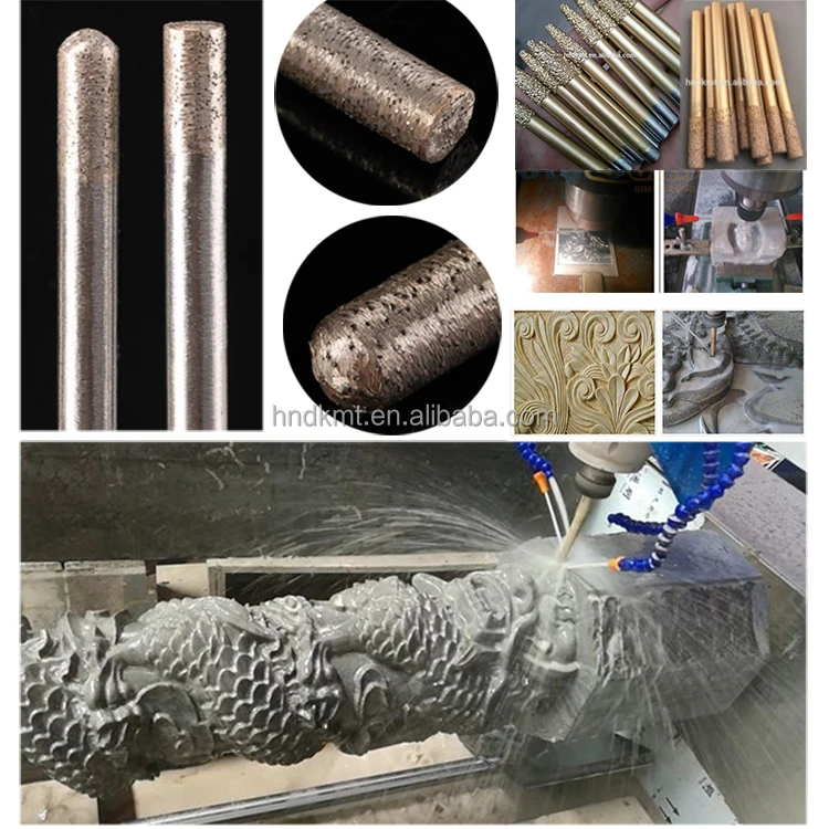 Flat Bottom CNC Diamond Router Bits for Stone Engraving