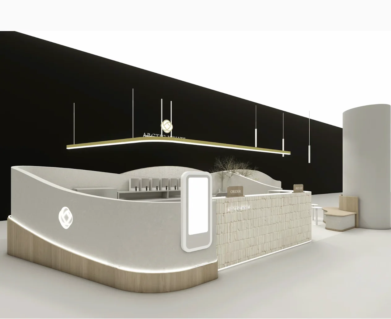 Custom Retail Milk Tea Store Interior Decoration Bubble Kiosk Hot ...