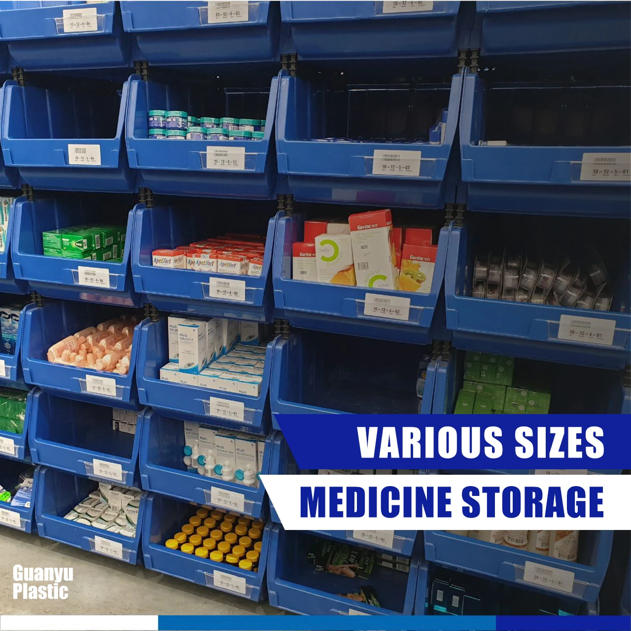 Stackable Plastic Storage Bins - Ideal for Tool Organization