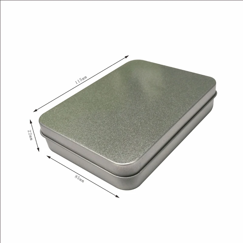 Custom Printed Tinplate Metal Rectangular Square Metal Container With ...
