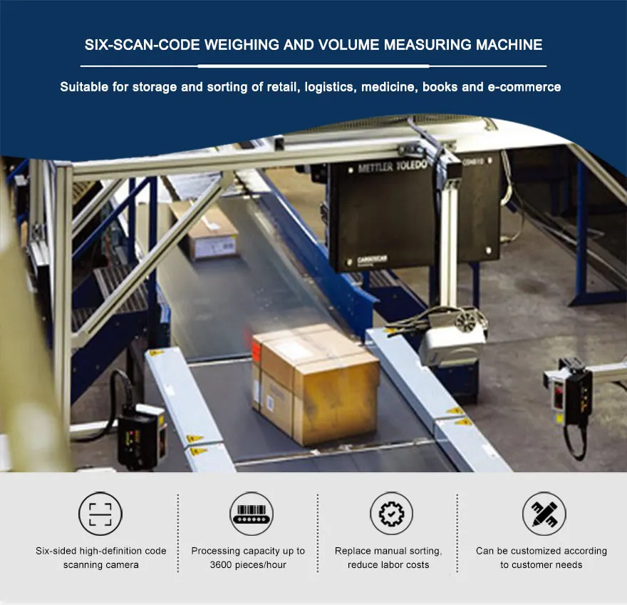 Automatic Dimension Weigh Scanning Dws Dimension Weight Scanner Machine Sorting Machine - Buy ...