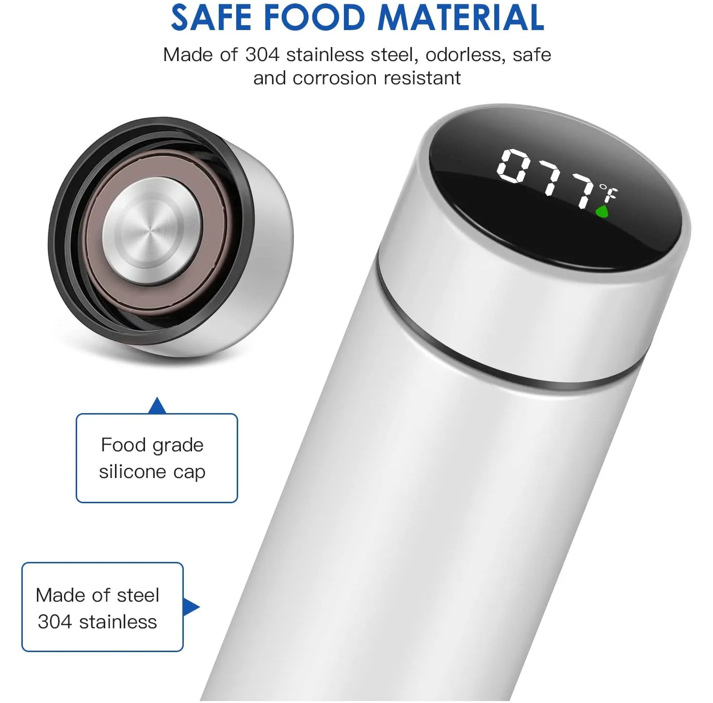 2023 17oz Customizable Digital Temperature Display Smart Insulated ...