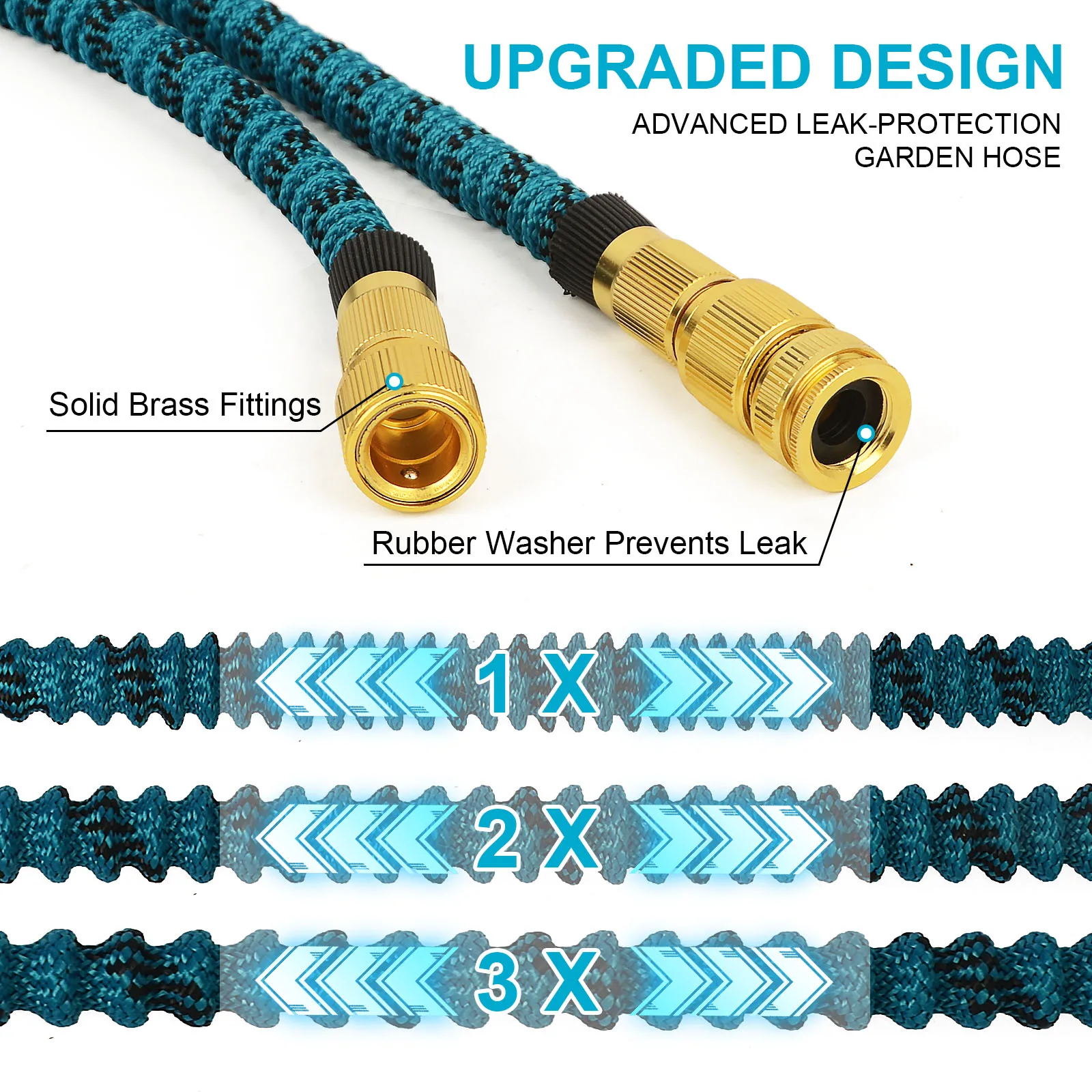 2023 Upgraded Expandable Magic Flexible Water Pipe Garden Hose 75 Ft ...
