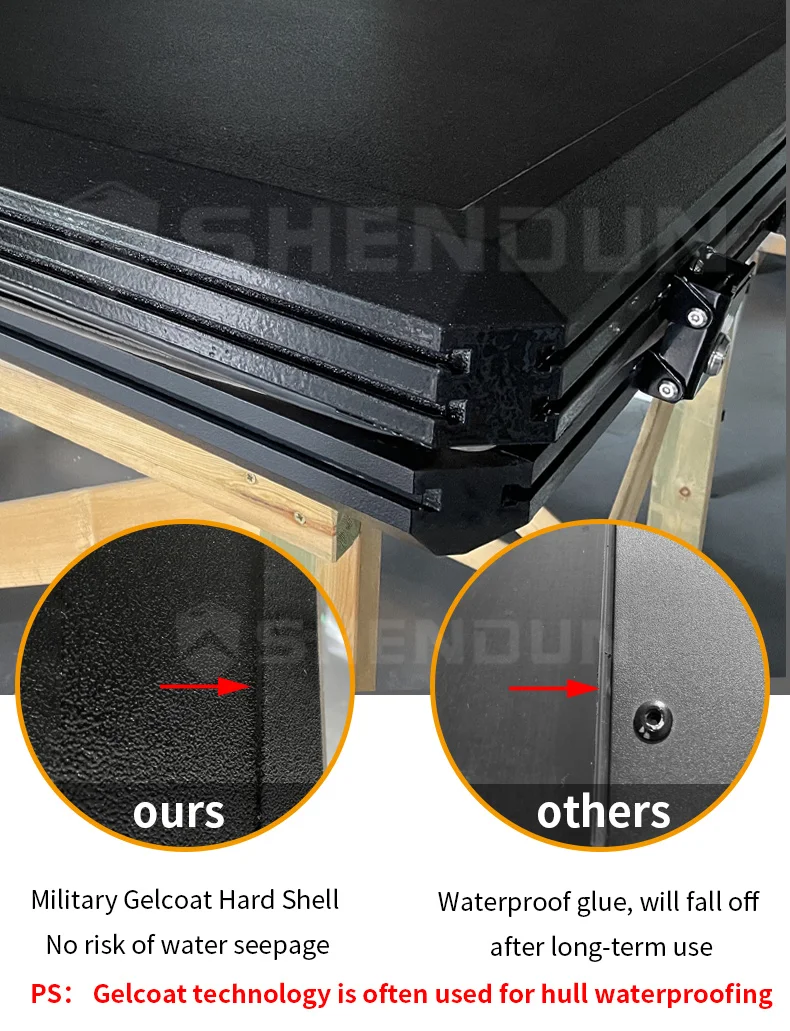 Rooftop Tent 4x4 Truck Roof Top Tent Aluminium Pop Up Camping Golden ...