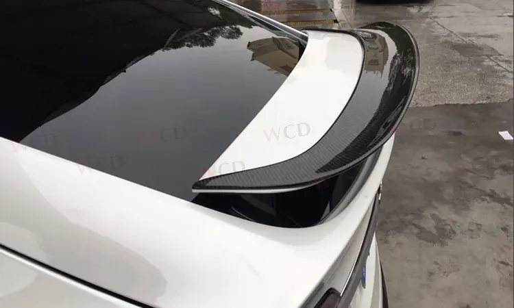 RZ Style Carbon Fiber Rear Spoiler Body Kit for Tesla Model X Rear Tail ...