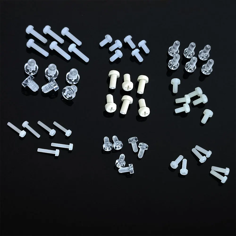 M2/M3/M4/M5/M6/M8 Screw Nylon Round Head Plastic Screw Insulated ...