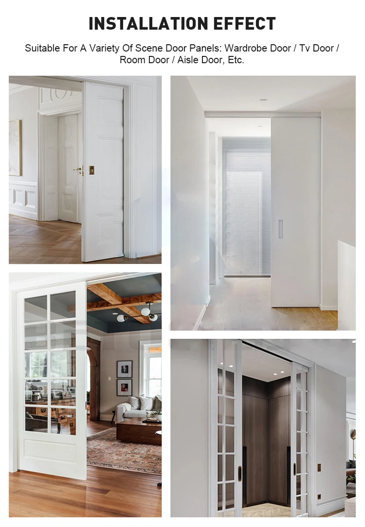 Heavy Duty Sliding Door Hidden Hanging Track Pulley Buffer