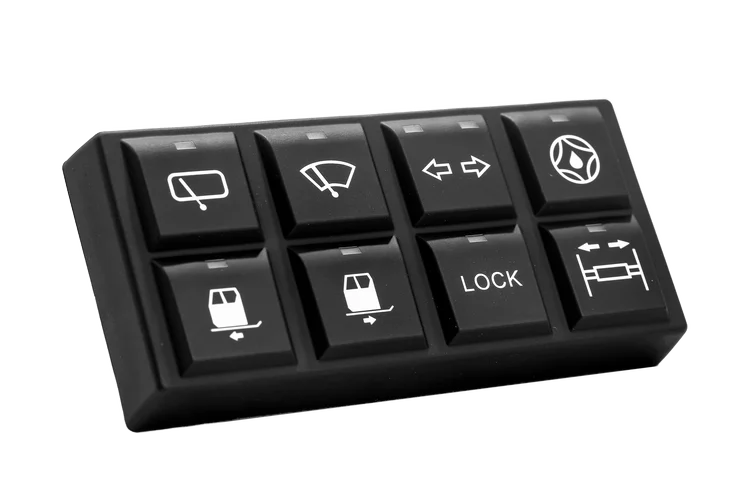 Intelligent CAN Bus Keypad - 8 Backlit Buttons DC 12V/24V