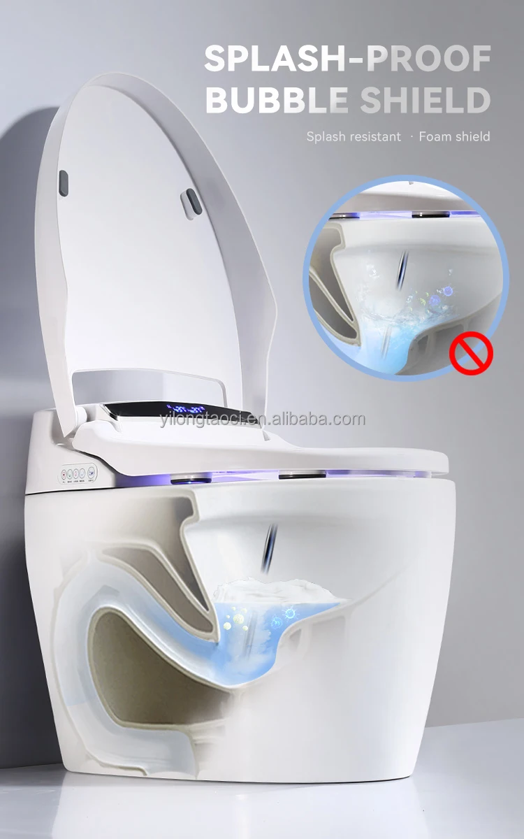 Popular Sanitary Ware Floor Mounted Intelligent Toilet Bowl Automatic ...