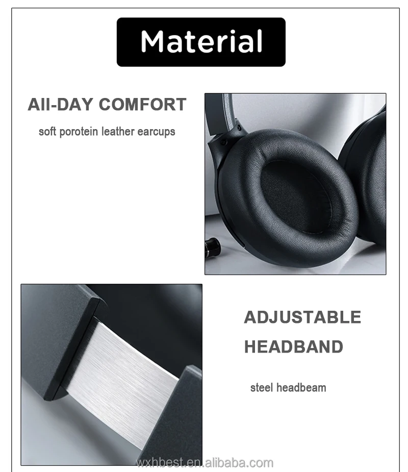 Dual Hi Fi Stereo Sound App Setting Low Latency 2.4G ANC Headset