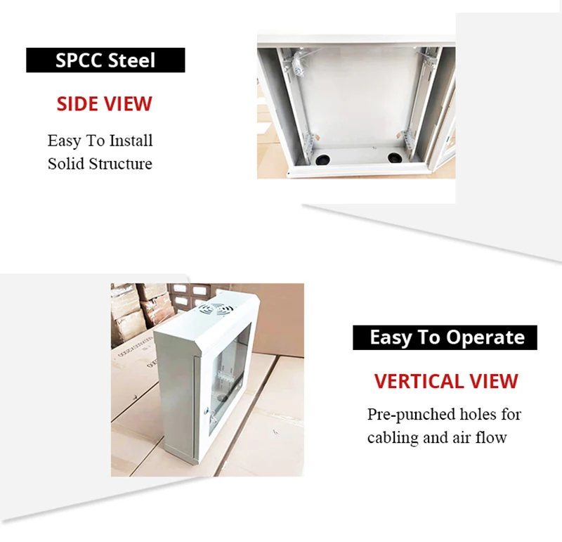 Factory Indoor 2U Server Rack Cabinet 2u Wall Mount Network Rack with ...