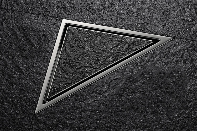 Modern Design Triangular Floor Corner Drain Polished SS304 Stainless ...
