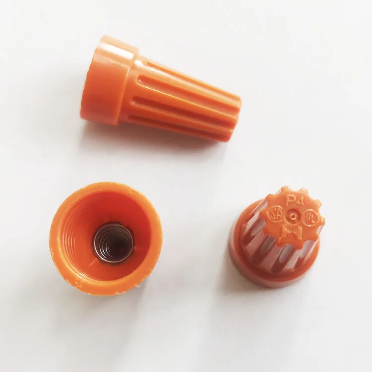 P4H Spring Spiral Type Connector Rotating Terminal Cap Orange