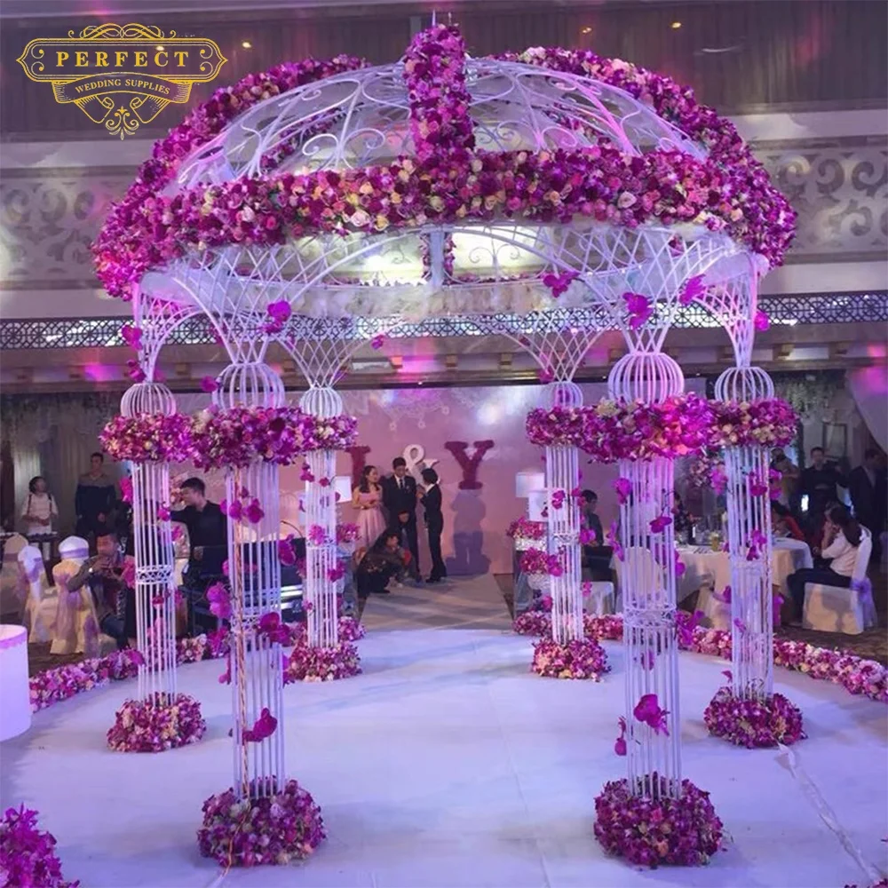 Luxury Modern Metal Structure Wedding Mandap Chuppah Set Huge Events ...