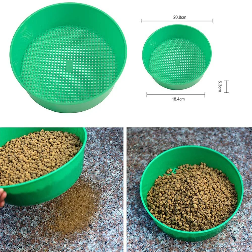 Plastic Mesh Soil Sieve For Filtering Soil & Garden Seeding Tools