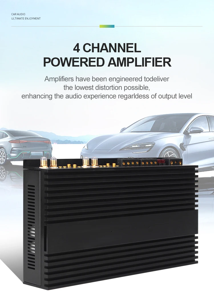 Korean Car Audio Amplifier 4 Channel Class Ab Amplifier 100 Watts Rms X ...