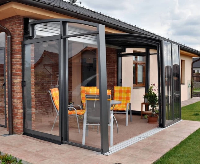 Luxury Retractable Sunroom - Modern Aluminium Glass Enclosure