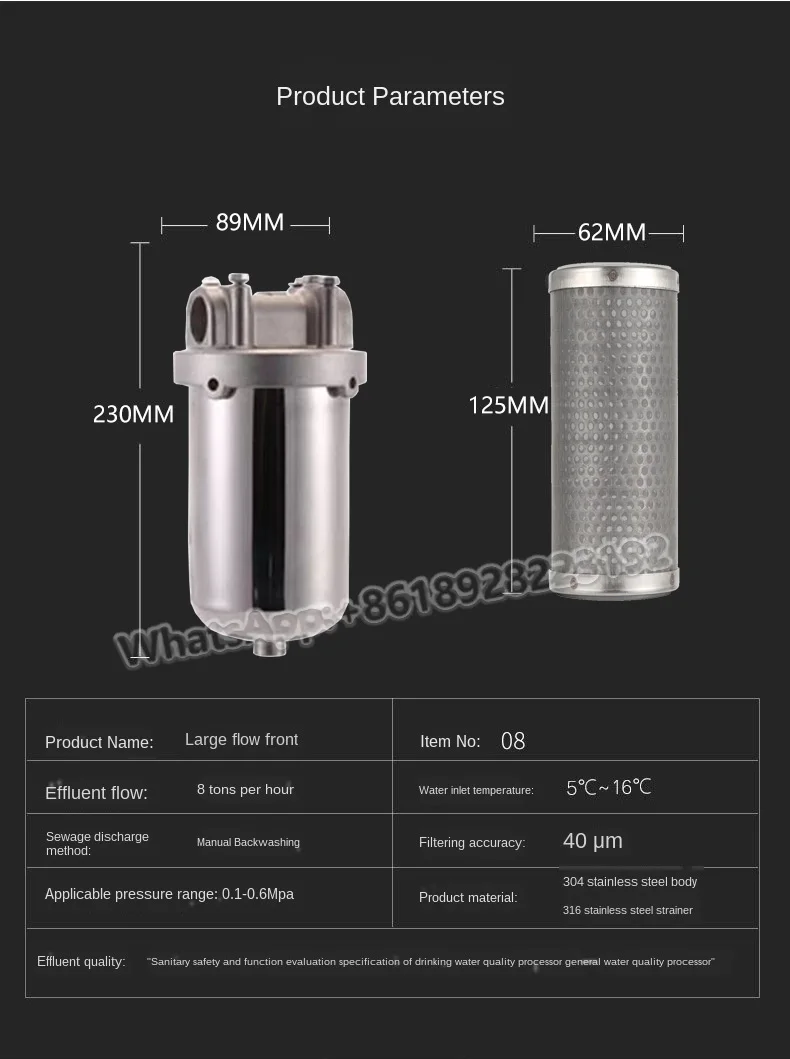 Stainless Steel Filter Housing 20 Inch Filter 1/2 Inch 3/4inch 1inch In ...