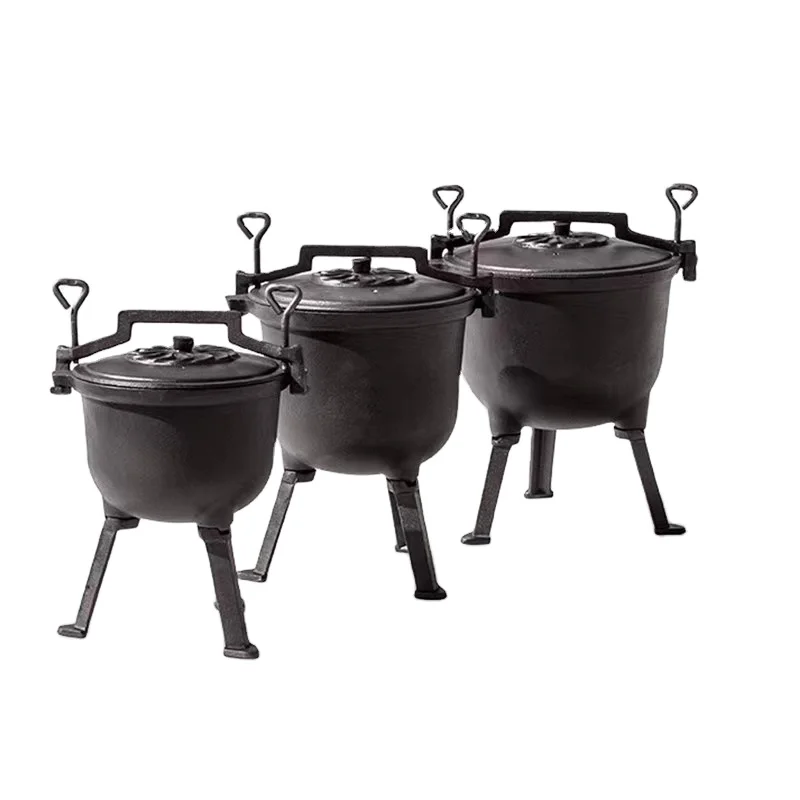 Cast Iron Black Color Cauldron for Camping - Smudging Rituals