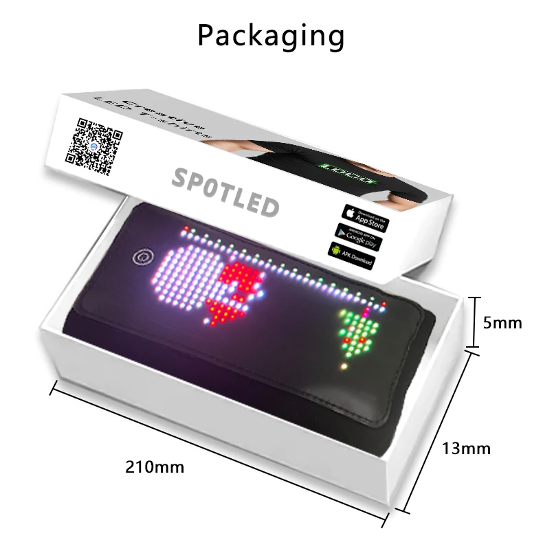 App Programmable Led Display Light Up T-shirt Smart App Editable ...