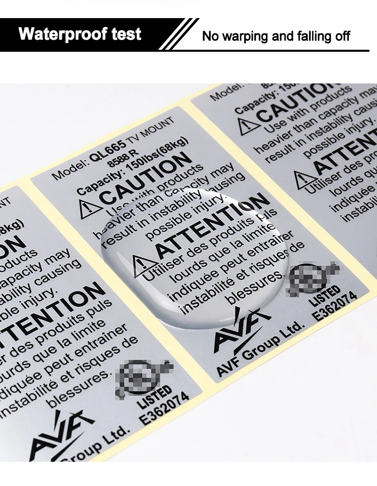 Custom Warning Label Electrical Sticker Adhesive Electrical Panel ...
