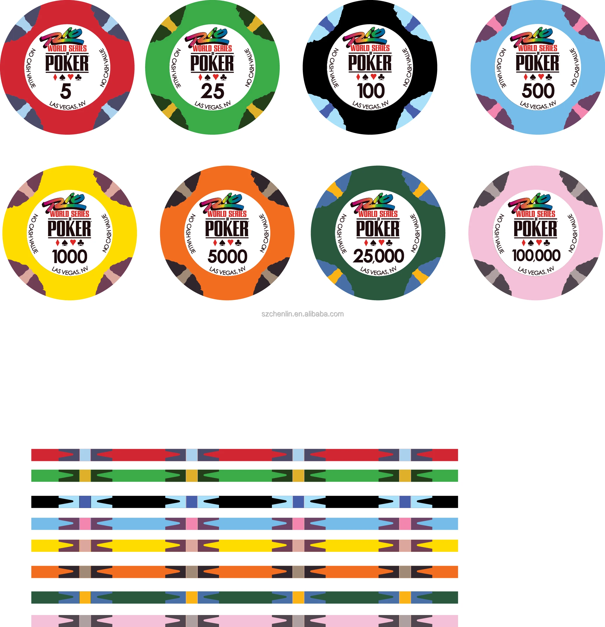Customizable 10G 39MM Ceramic Poker Chips - Full Color Sublimation ...