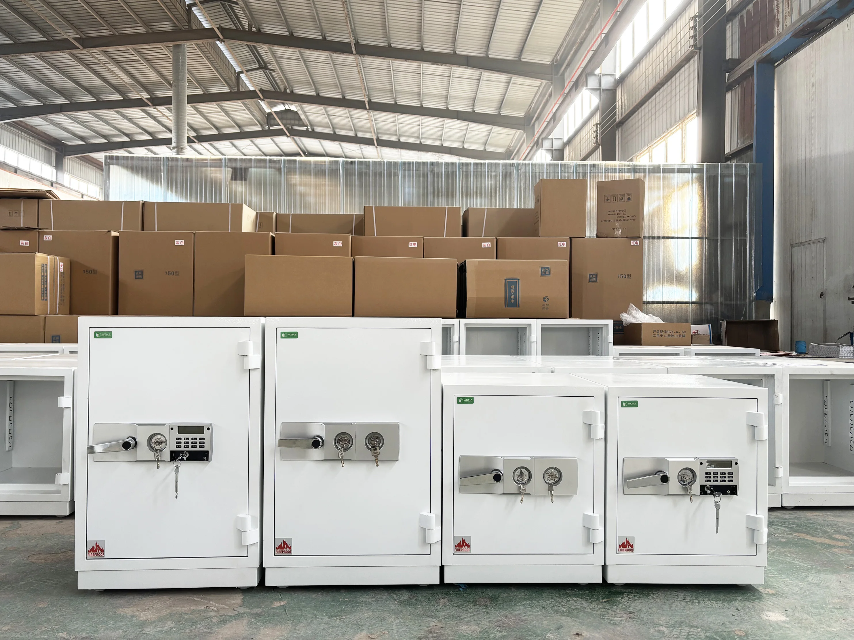1 Meter Fireproof A4 Document Steel Safe Box with Key Lock 2 Hours ...