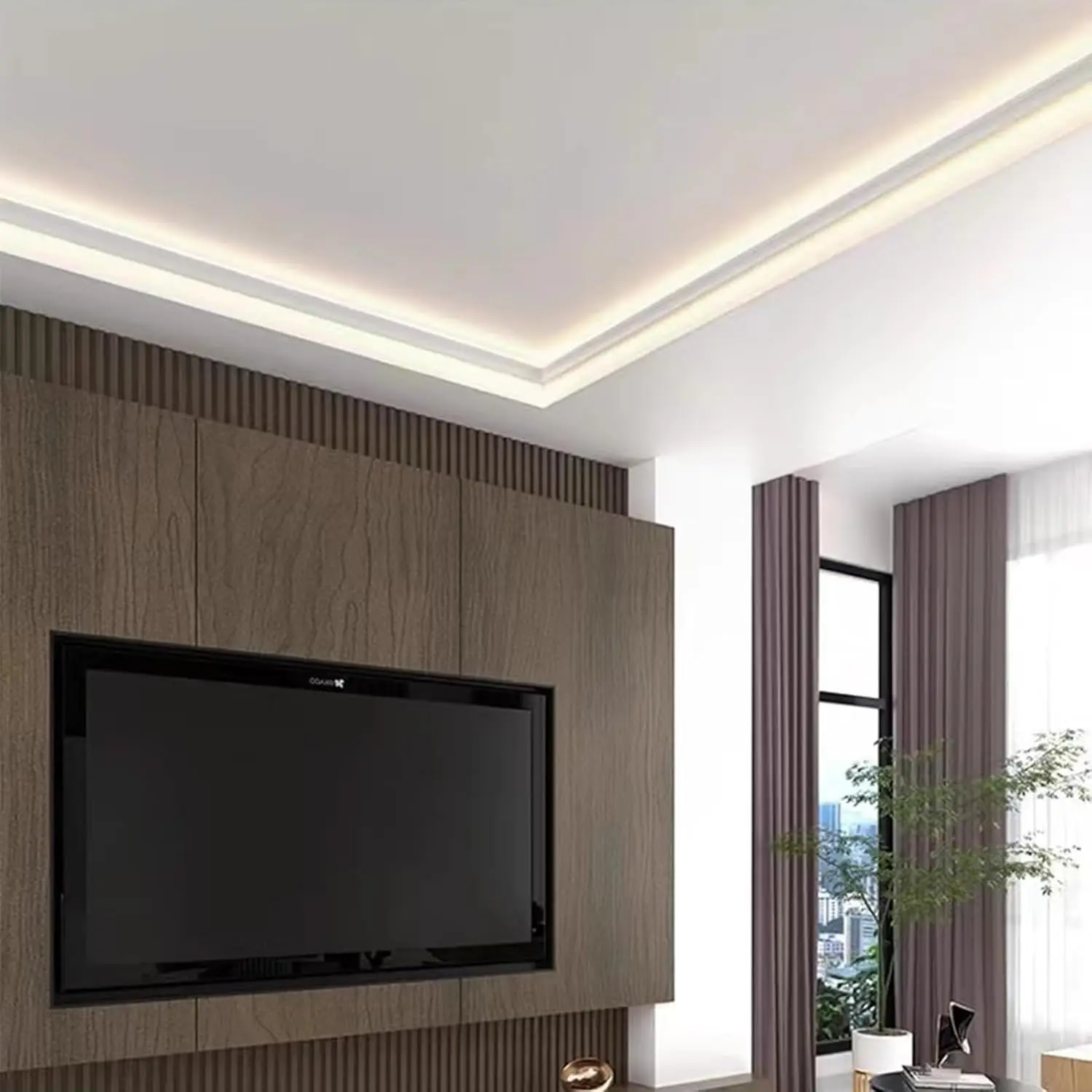 SDW97.9x89MM Crown Molding Indirect Lighting for Ceiling/Wall Corners ...