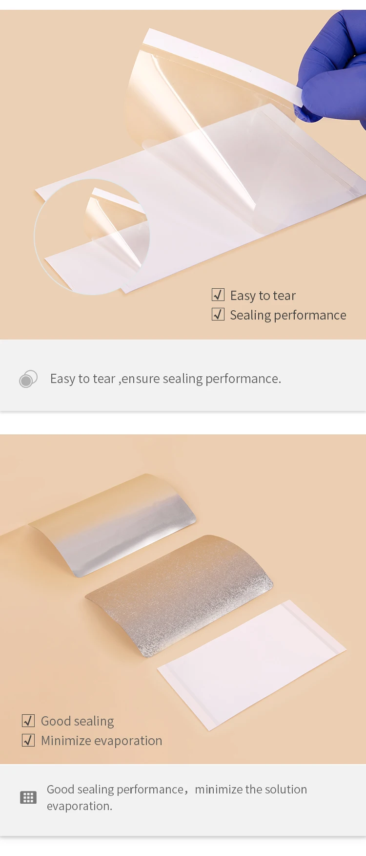 Laboratory 96 Well Pcr Plate Optical Clear Sealing Film For Pcr Plates ...