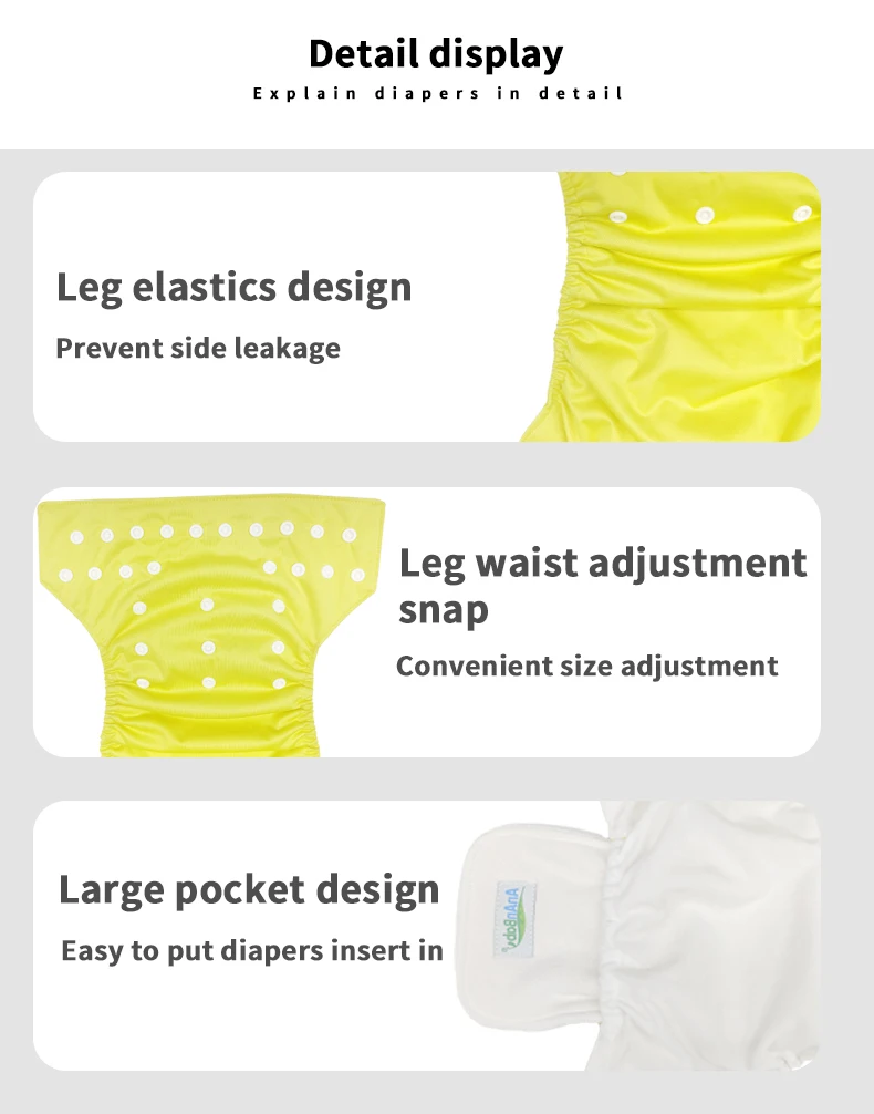 Wholesale Baby Washable Cloth Pocket Diapers - Eco-friendly