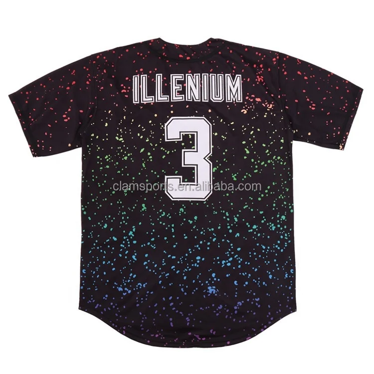 Custom Unisex Illenium Logo Baseball Jersey Custom Sublimation Printing ...