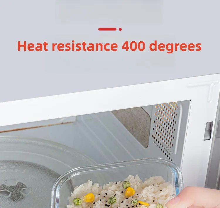 Heat-Resistant Glass Container & Microwave Safe Bowl for Food Storage