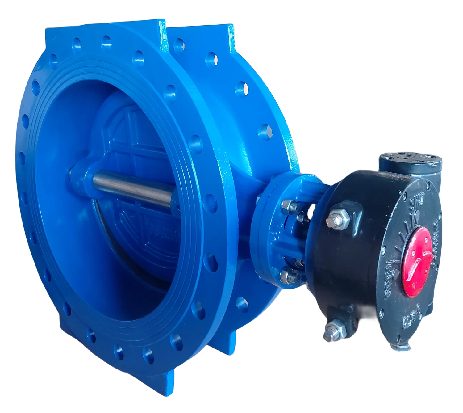 DN500 Flanged Double Eccentric butterfly Valve Ductile Iron Body EPDM ...